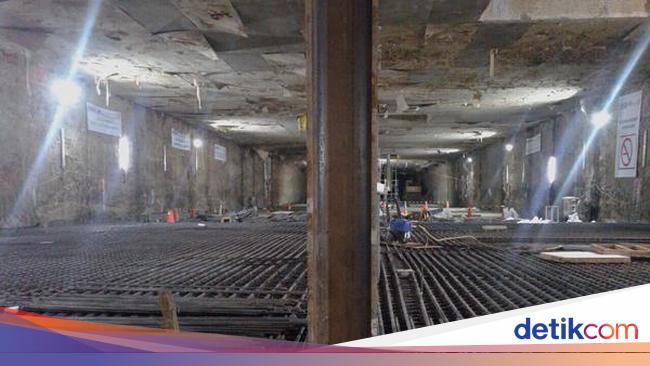 Bentuk Stasiun Bawah Tanah MRT di Senayan Mulai Terlihat