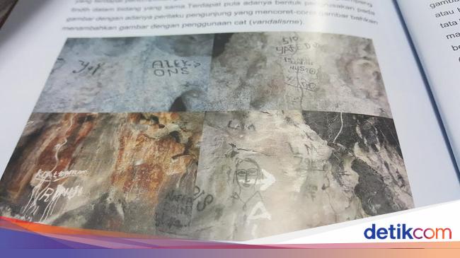 Gambar Peninggalan Era Prasejarah di Kaimana Dicoret-coret Pengunjung Nakal