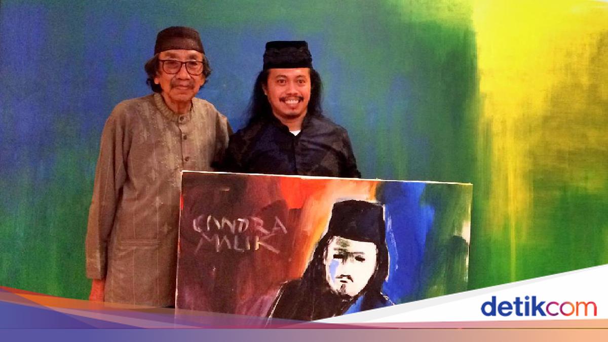 Sosok Candra Malik Diabadikan Pelukis Jeihan Sukmantoro