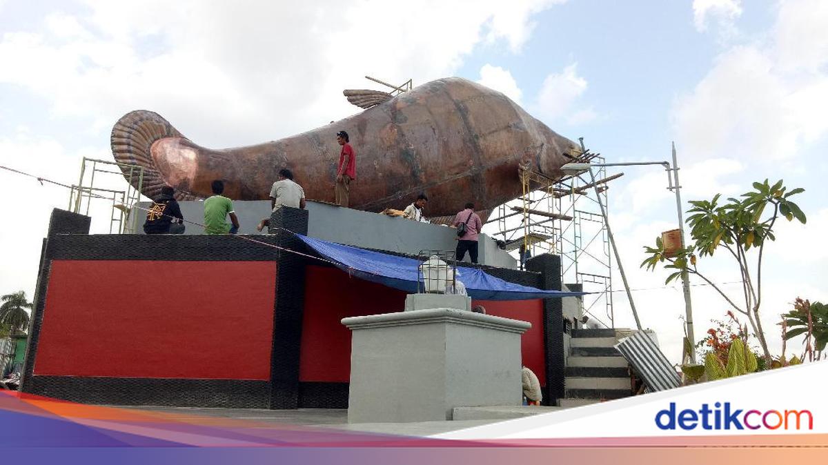 Sejarah Tugu Ikan Belido Ikon Kota Palembang Lengkap Makna Filosofis