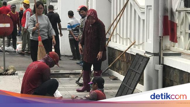 Risma Pimpin Normalisasi Saluran di Ahmad Yani, Ini Hasilnya