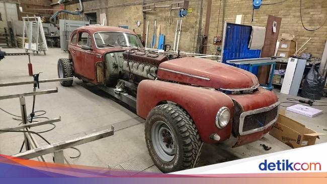 Gokil, Volvo Jadul Dipasangkan Mesin Tank