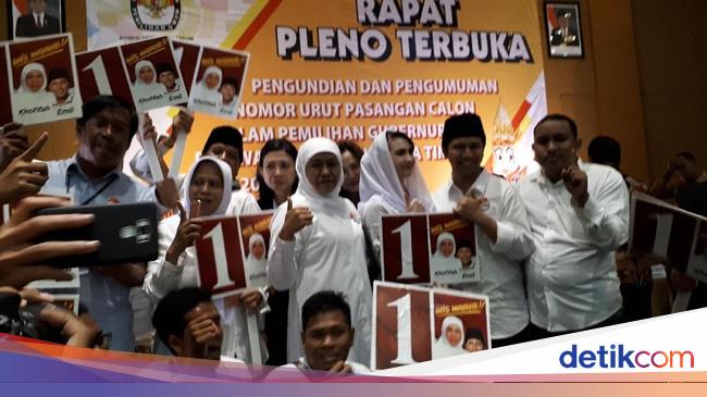 Dapat Nomor Urut 1, Khofifah Bersyukur Lewat Pantun Dapat Nomor Urut 1, Khofifah Bersyukur Lewat Pantun