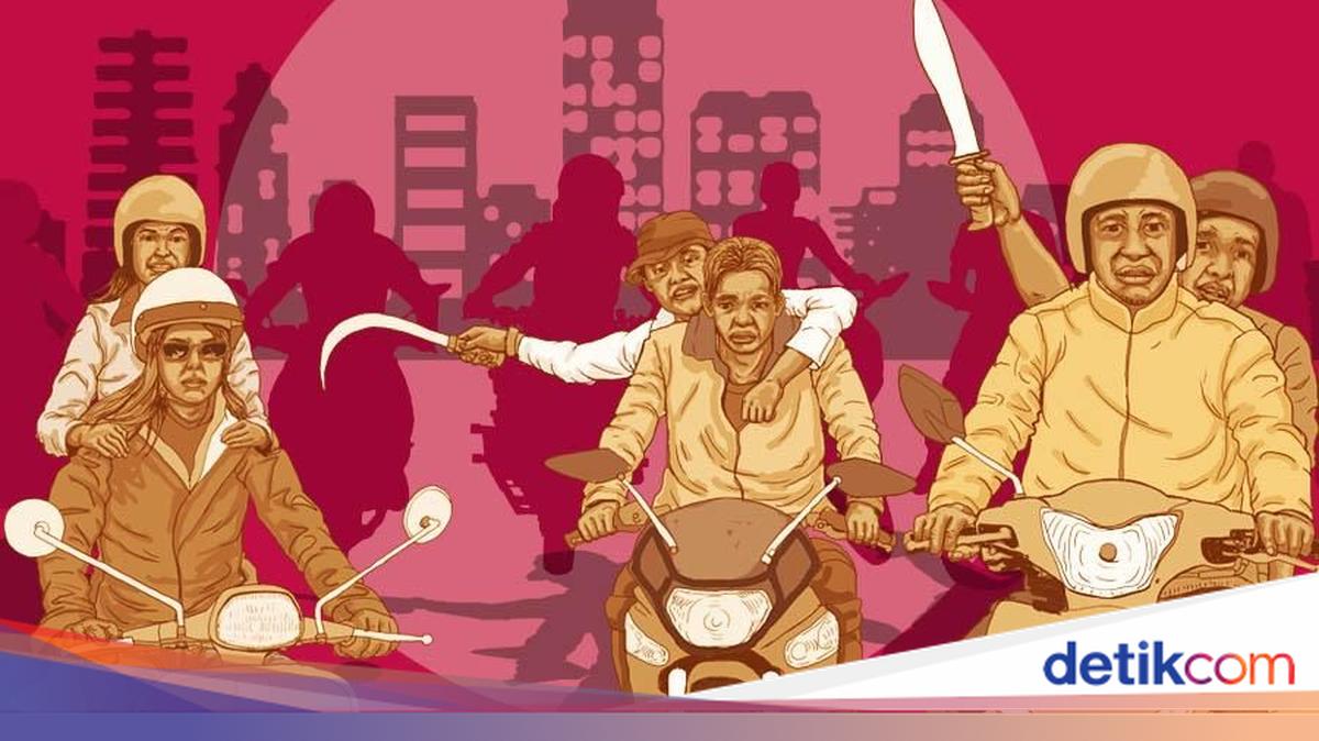 8 Anggota Geng Motor Tawuran di Jalan Raya Daya Makassar Ditangkap
