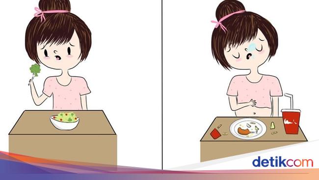 10 Ilustrasi Lucu yang Sering Dialami Cewek Ingin Diet Tapi Hobi Makan