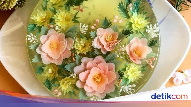 Keren! Kreasi Jelly Bunga Ini Dibuat dalam Bentuk 3 Dimensi