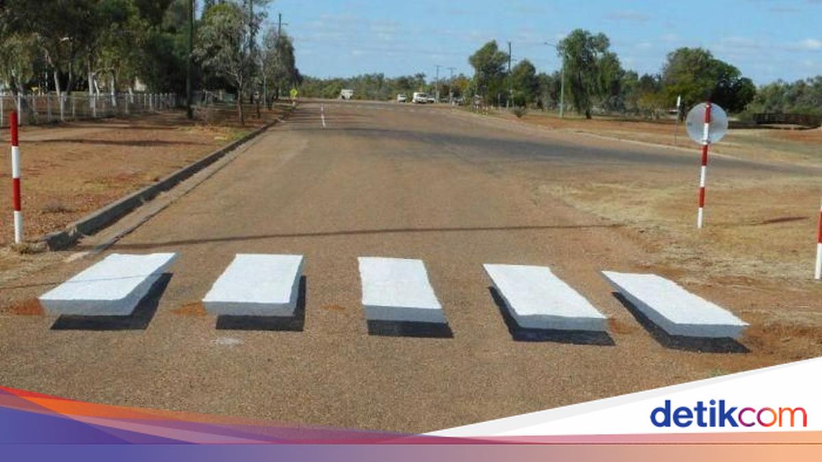 Zebra Cross Tiga Dimensi Agar Pengendara Lebih Pelan