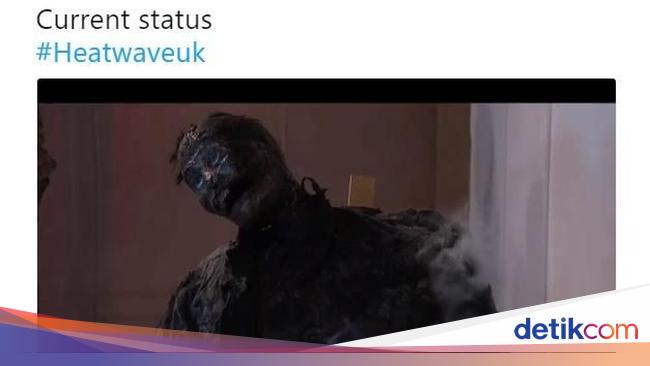 Meme Kocak Warga Inggris Tak Tahan Cuaca Panas