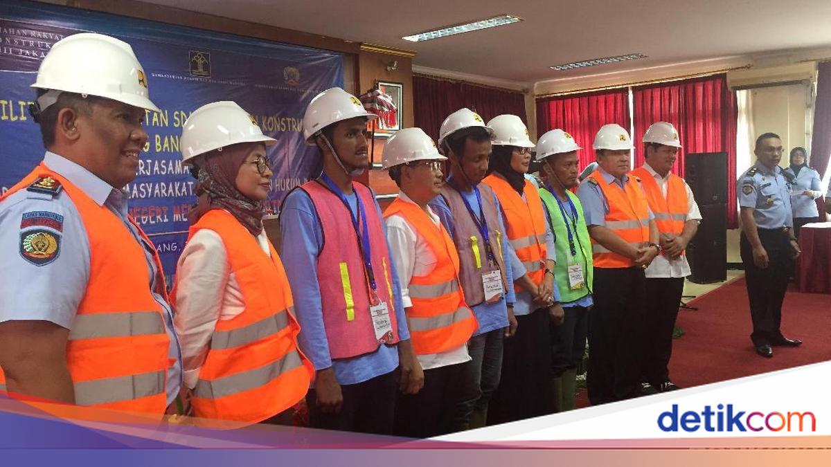 100 Napi LP Cipinang Dilatih Jadi Tenaga Bangunan