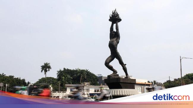 Patung Bundaran Senayan Makin Cantik Jelang Asian Games