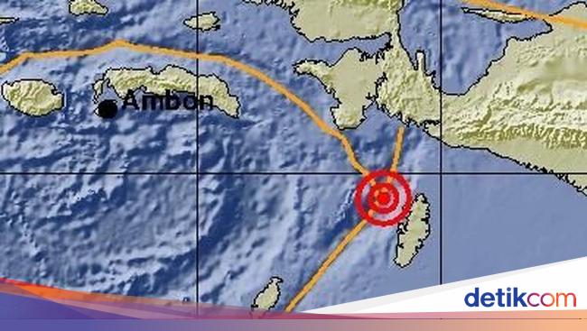 Gempa M 5,0 Guncang Kepulauan Aru Maluku, Tak Berpotensi Tsunami