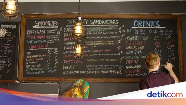 Menu yang Ditulis dengan Tulisan Tangan Berkesan Lebih Sehat