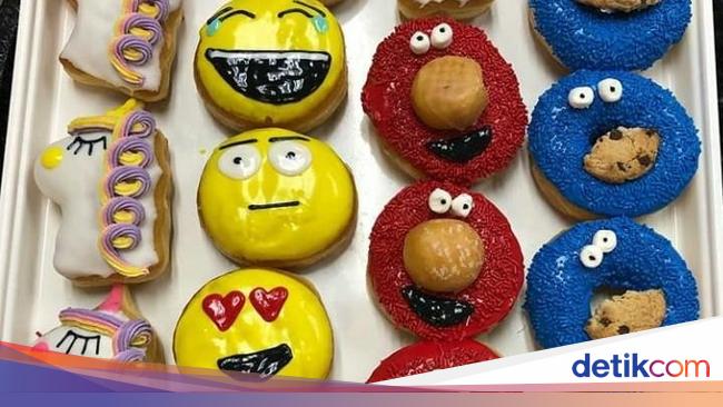 Warna-Warni Donat Bentuk Nanas hingga Elmo yang Empuk Menggemaskan