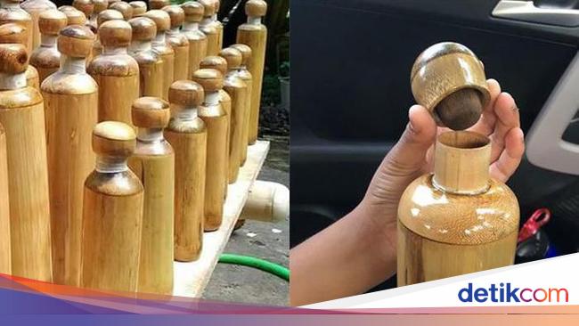 Keren! Pria Ini Buat Botol Minum Dari Bambu yang Ramah Lingkungan