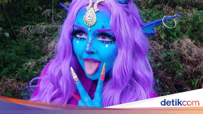 Wanita Ini Terobsesi Jadi Alien, Ingin Ubah Kulit Jadi Warna Biru