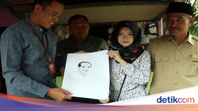 Keren, Febby Gadis Jago Gambar-Putus Sekolah Lukis Jokowi