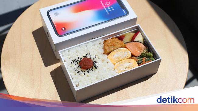 Nyeleneh! Netizen Ini Pakai Kardus Handphone Sebagai Kotak Makan