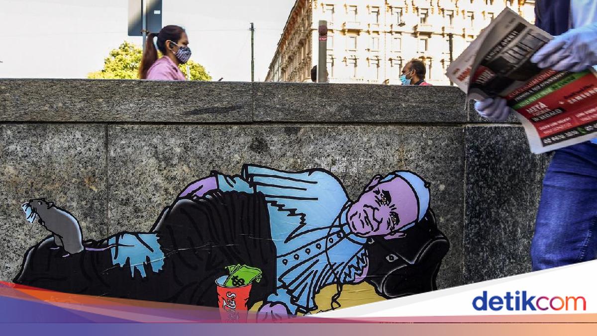 Ada Mural Paus Fransiskus Jadi Pengemis di Milan, Jubahnya Compang-camping