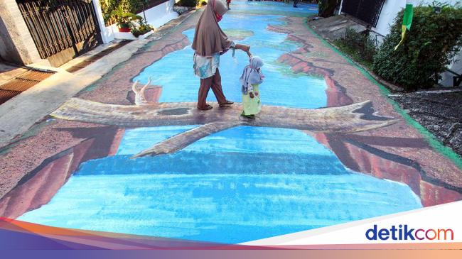 Mural 3D Hiasi Jalan Museum Basoeki Abdullah di Jakarta
