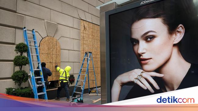 Antisipasi Ricuh, Ritel AS Pasang Triplek Jelang Pilpres