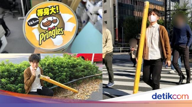 Gokil! Kaleng Keripik Kentang Ini Tingginya 161 Cm