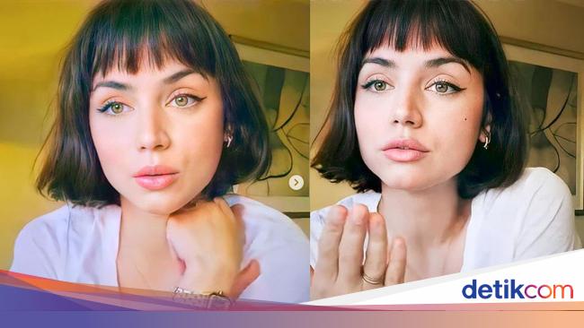 Ana De Armas Showcases A Stylish Short Bob Haircut With A Chic Fringe