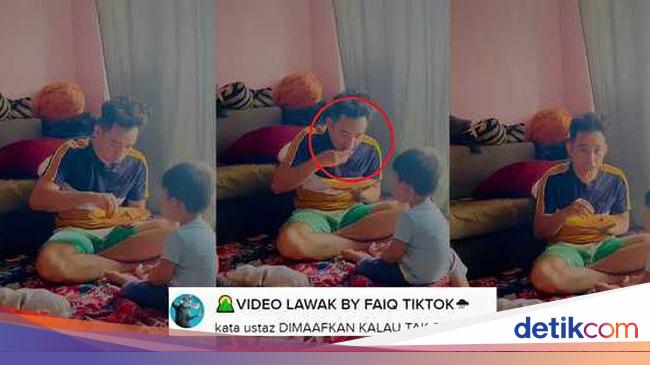 Kocak! Suapi Anak Saat Ngantuk, Pria Ini Tak Sengaja Makan Saat Puasa Kocak! Suapi Anak Saat Ngantuk, Pria Ini Tak Sengaja Makan Saat Puasa