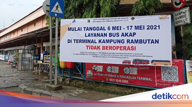 Mudik Lebaran Dilarang, Bus AKAP di Terminal Kp Rambutan Tak Beroperasi