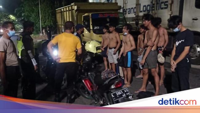 Belasan Remaja di Surabaya Balap Liar dan Pesta Miras Diamankan