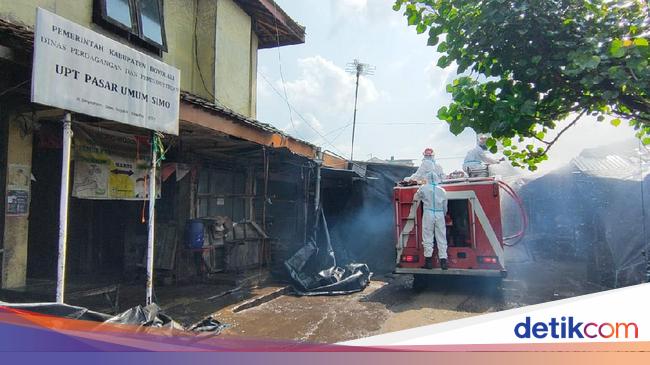 Belasan Pedagang Kena Corona, Pasar Simo Boyolali Ditutup