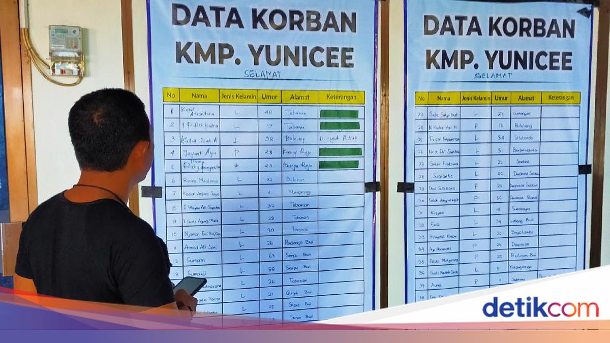 Ini Daftar 39 Penumpang KMP Yunicee yang Selamat