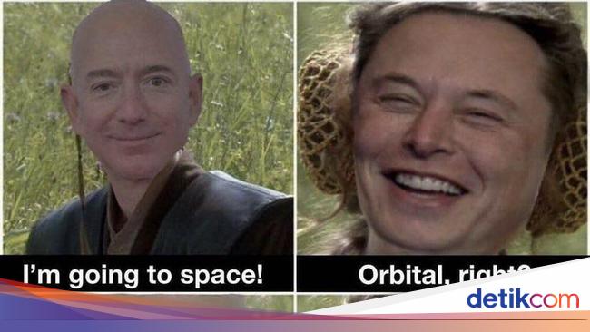 Elon Musk Like Meme yang Ejek Jeff Bezos ke 'Luar Angkasa'