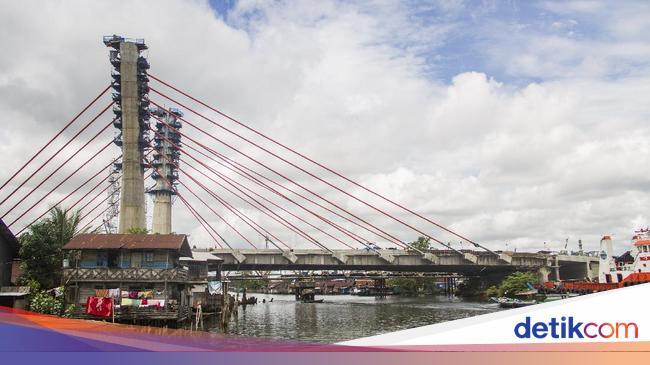 Nyaris Rampung, Begini Potret Terkini Jembatan Sungai Alalak