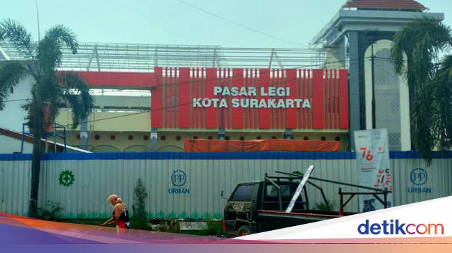 Nyaris Rampung! Proyek Pasar Legi Solo Kini Tampak Berlatar Merah