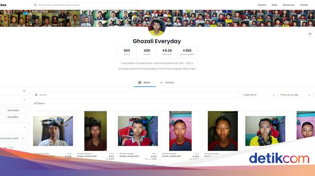 Ghozali Everyday Jual NFT Foto Selfie Bernilai Rp 12,6 Miliar di OpenSea