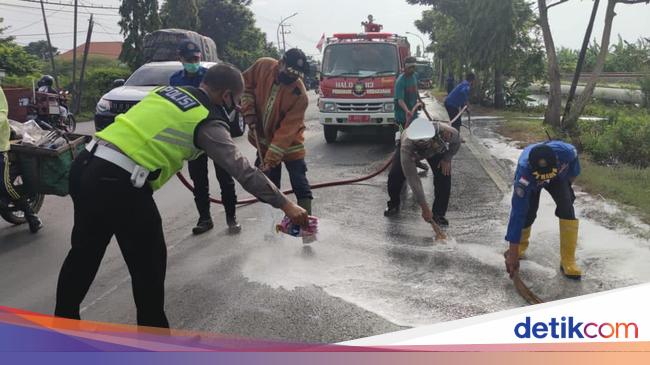 Cairan Kimia Tewaskan Biker di Lamongan Dibersihkan dengan Detergen