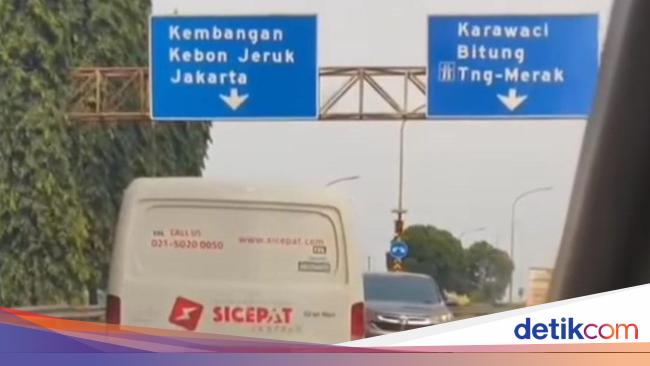 Viral Mobil Lawan Arah di Exit Tol Cikokol Tangerang, Diduga Salah Jalan