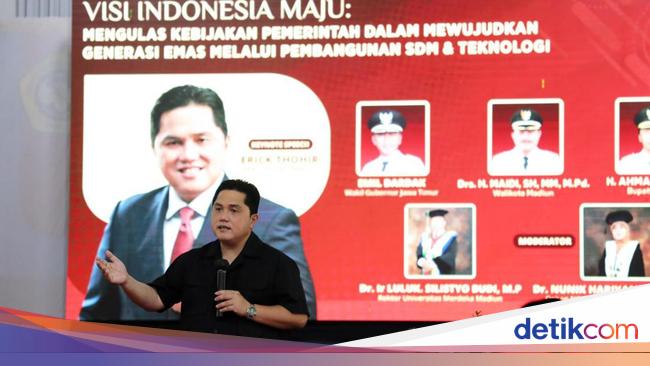 Isi Seminar di Madiun, Erick Thohir Bahas Kenaikan Laba BUMN di 2021
