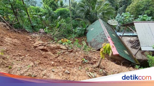 Tebing 10 Meter Longsor Timpa Rumah di Trenggalek Tebing 10 Meter Longsor Timpa Rumah di Trenggalek