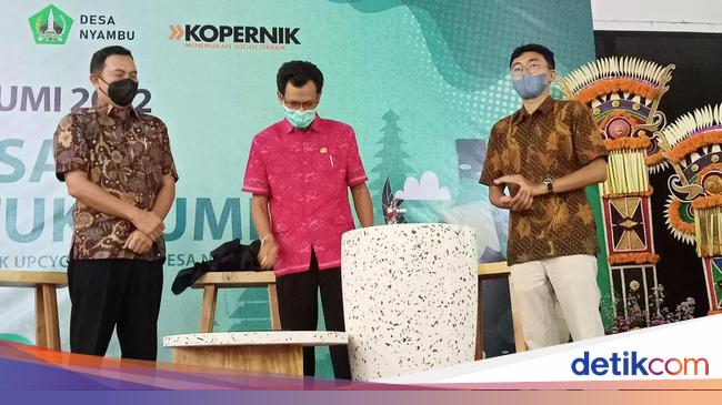 Desa Nyambu Jadi Percontohan Penggunaan Teraso dari Limbah Botol Kaca
