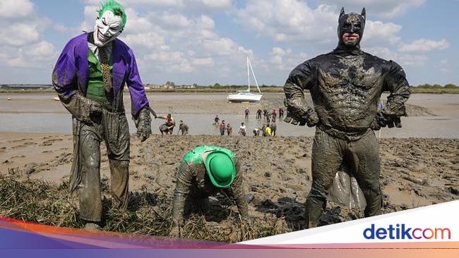 Saat 'Joker' dan 'Batman' Seru-seruan Ikut Balap Lumpur di Inggris