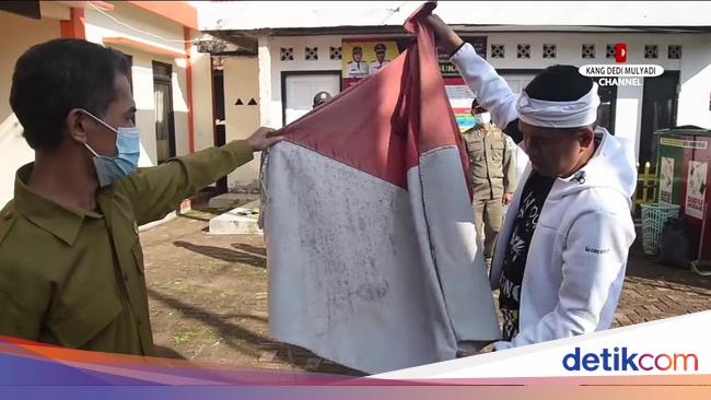 Dedi Mulyadi Murka Bendera Merah Putih Sobek Berkibar Di Kantor Desa