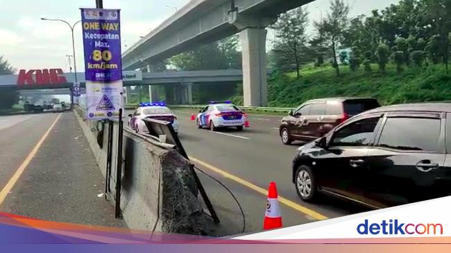 Contraflow Diberlakukan di Km 47 Tol Japek, Kemacetan Mengular hingga Km 30