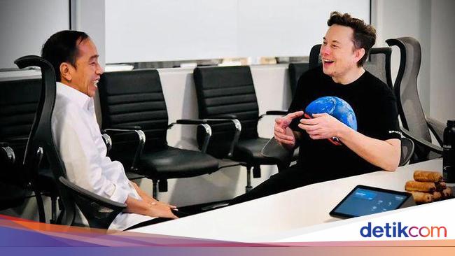 Momen Jokowi Ngobrol Santai Bareng Elon Musk di SpaceX Momen Jokowi Ngobrol Santai Bareng Elon Musk di SpaceX