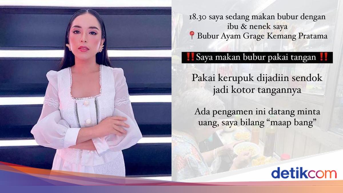 Lagi Asyik Makan Bubur Ayam, Artis Michelle Wanda Alami Rasisme