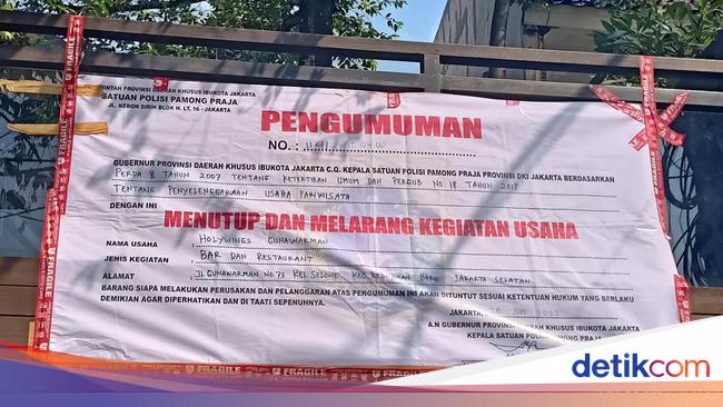 Ini Isi Tulisan Segel Penutupan Outlet Holywings di Jakarta