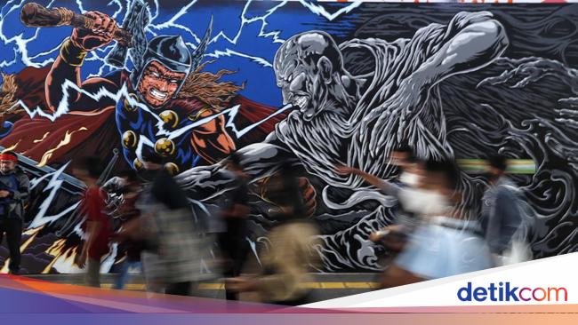 Ada Mural Baru di Terowongan Kendal Jakpus, Palu Thor Paling Favorit