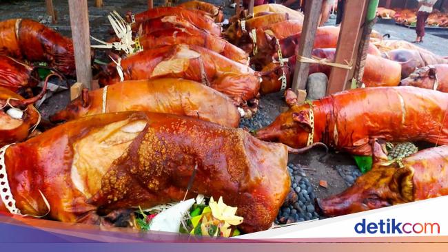 Usaba Sumbu, Tradisi Menghaturkan Seekor Babi Guling di Karangasem