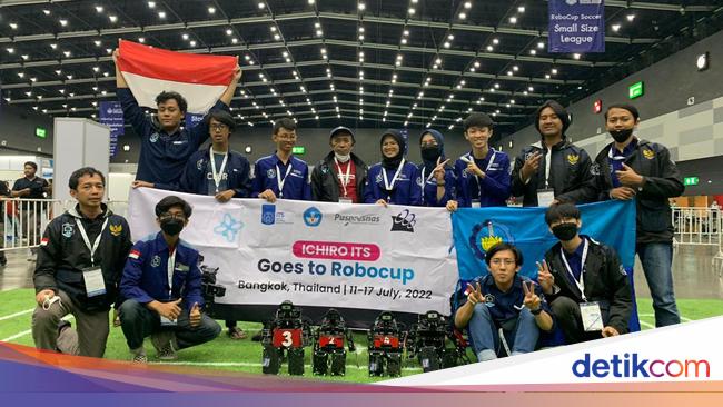 Rancang Robot Humanoid, Tim ITS Borong Juara Internasional di Thailand