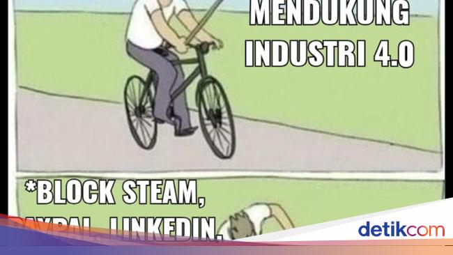 Meme Kominfo Blokir Steam Hingga PayPal Bertebaran di Internet